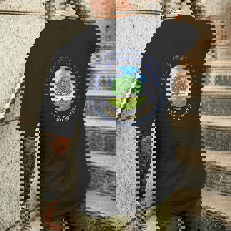 Pvs Earth Day Tree Planting Men's T-shirt Back Print | Mazezy