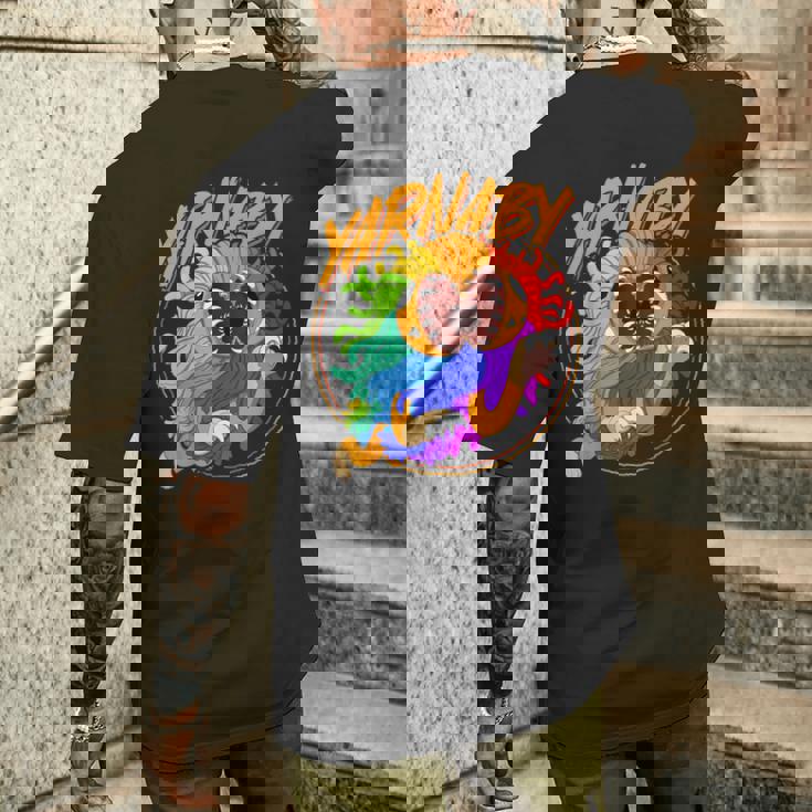 Yarnaby Nightmare Plush Critters Costume Men's T-shirt Back Print | Mazezy