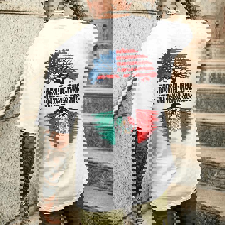 American Grown Mexican Roots Mexico Men's T-shirt Back Print | Mazezy