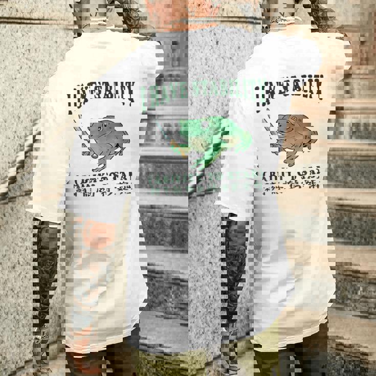 I Have Stability Ability To Stab Frog Men's T-shirt Back Print - Seseable