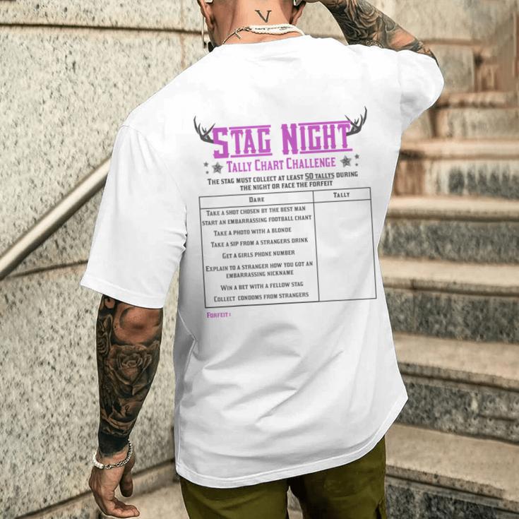 Stag Do Tally Chart Checklist Bachelor Party Dares Game Men's Back ...