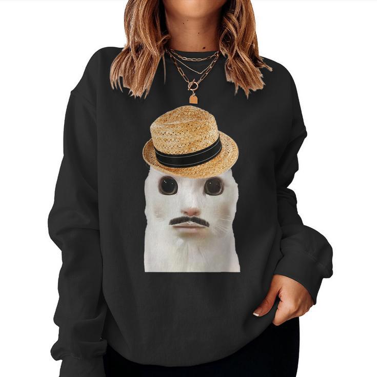 Goofy Ahh Cat Meme Dank Cursed Weirdcore Cringey Banana Cat Sudadera ...