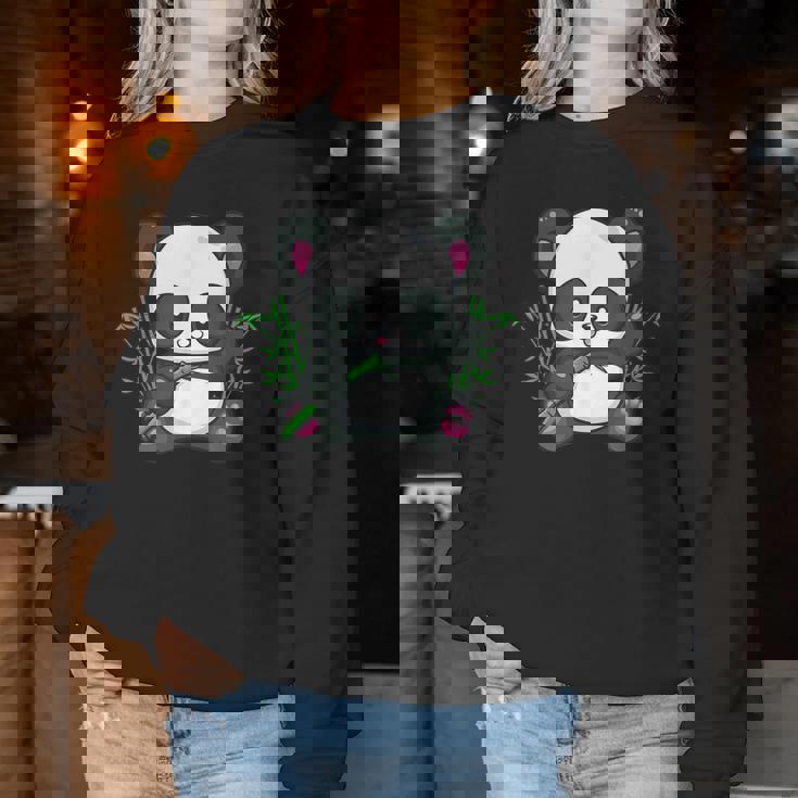 Oso De Panda Muchachas Del Regalo Que Aman Pandas Niños Sudadera Mujer ...