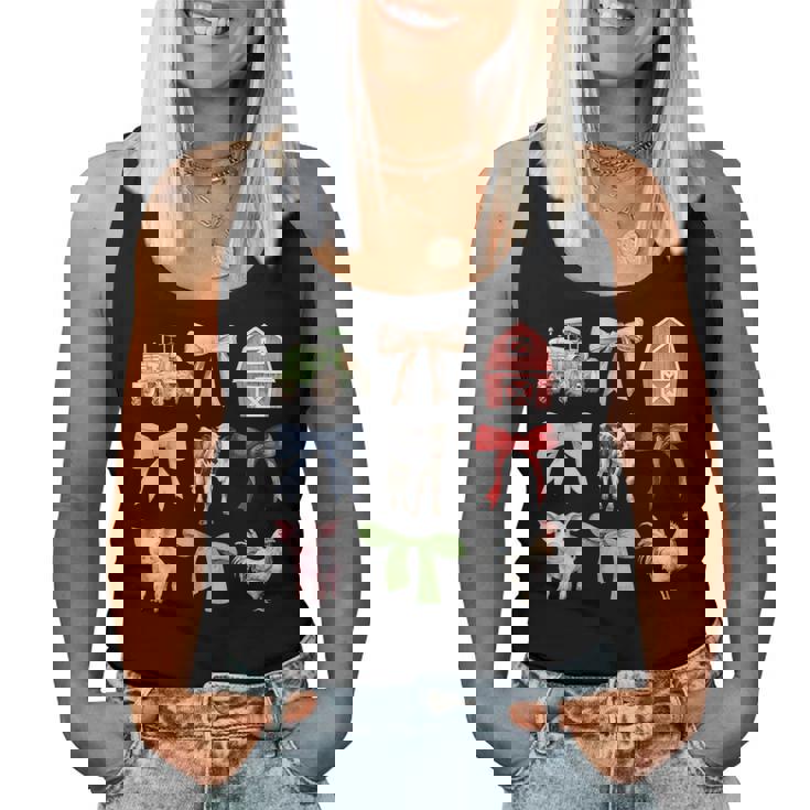 Cute Farm Animals Cow Pig Chicken Coquette Farmer Country Women Tank ...