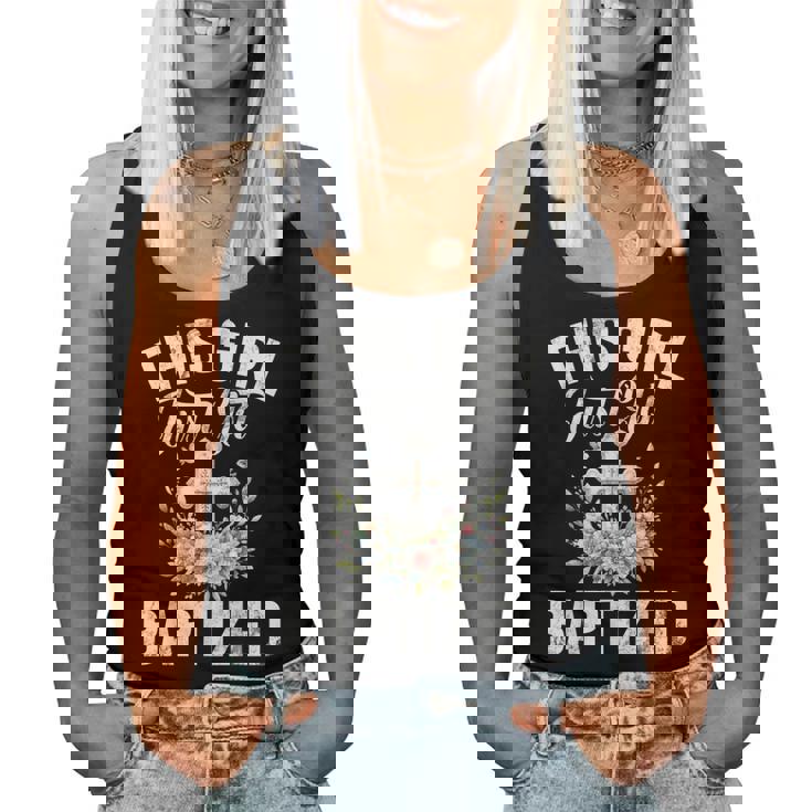 This Girl Just Got Baptized Baptism Church Catholic Bible Women Tank Top - Monsterry