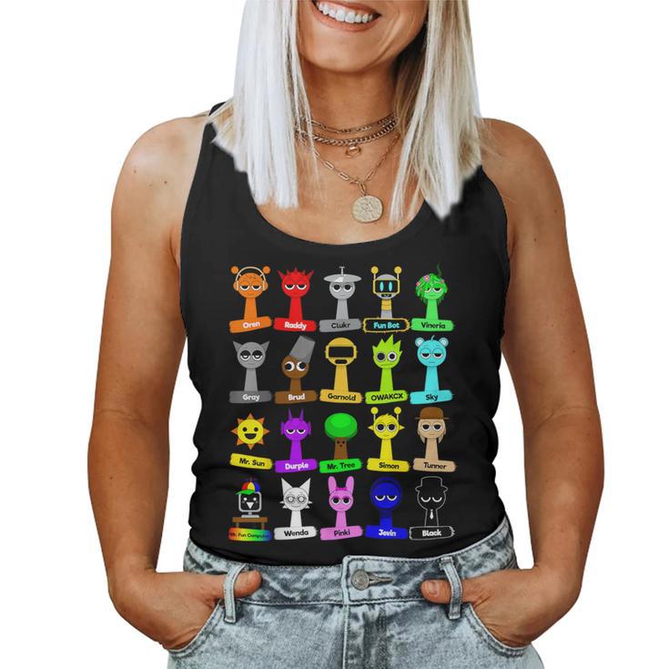 All Sprunki With Their Names Boys Girls Toys Camiseta unisex - Regaloses