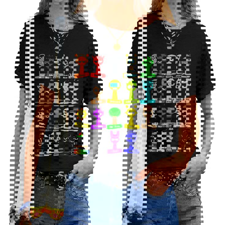 All My Sprunki With Names Toys For Boys And Girls Women T-shirt | Mazezy