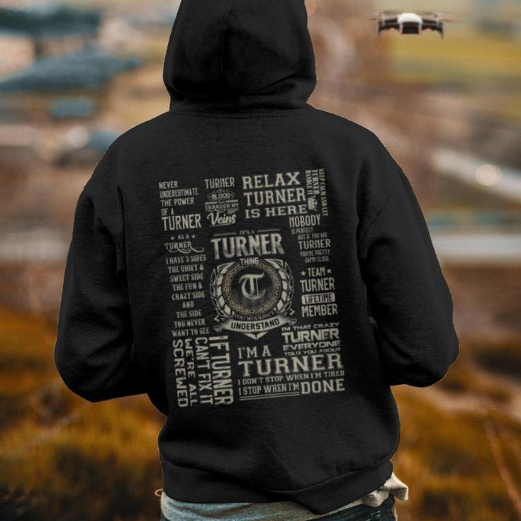 It's A Turner Thing Turner Name Hoodie Back Print | Mazezy AU