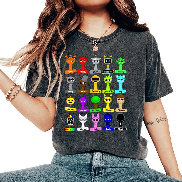 All Sprunki With Their Names Boys Girls Toys Camiseta extragrande ...