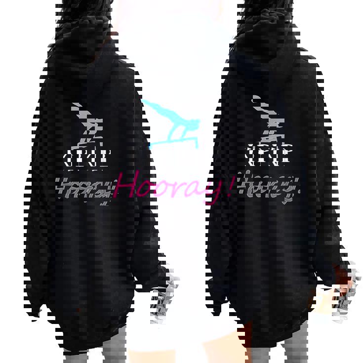 Girls Gymnastics Kip Kip Hooray Celebration Women Oversized Hoodie Back ...