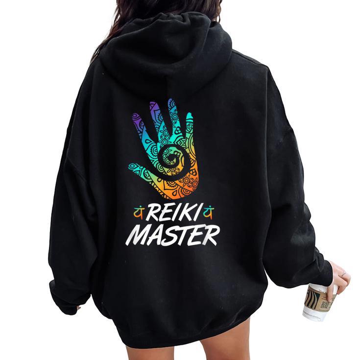 Riki For Men Or Women Energy Healing Reiki Master Women Oversized Hoodie Back Print - Monsterry