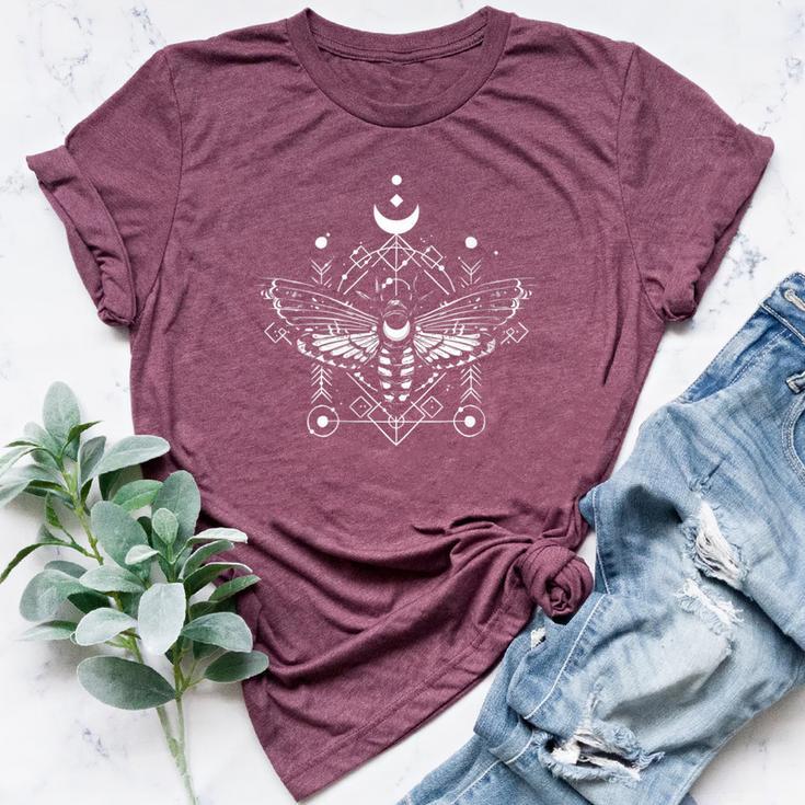 Occult Moth Witchcraft Voodoo Magic Cast Spell Witch Women's Heather T ...