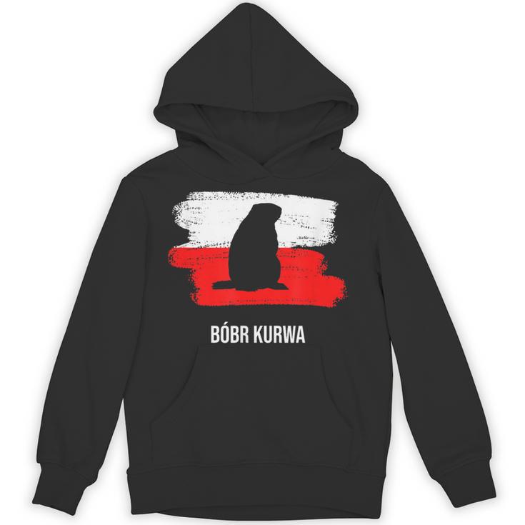 Bober BóBr Kurwa Poland Flag Internet Meme Beaver Unisex Hoodie - Monsterry