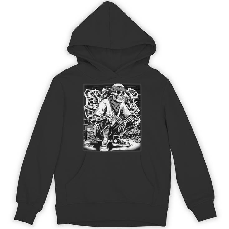 Mexican Gangster Cool Cholo Chicano Skeleton Con Safos Hoodie - Monsterry