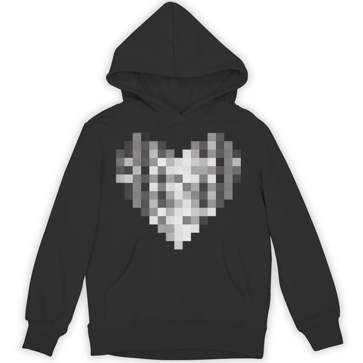 Pixelated Love Heart And Gamer 8 Bit Art Unisex Hoodie - Monsterry AU
