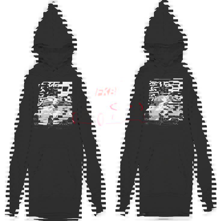 White Fk8 Civic Back View Jdm Type R Hoodie - Thegiftio