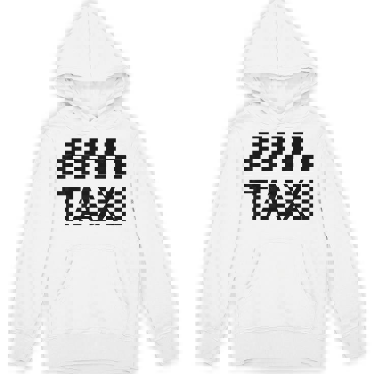 Taxi Word Cab Driver Employee Checkered Uniform Unisex Hoodie - Monsterry