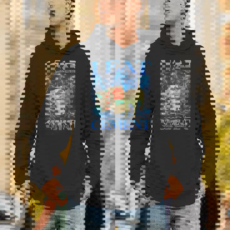 I Eat Cement Cat Meme Internet Memes Memes Gen-Z Hoodie - Seseable