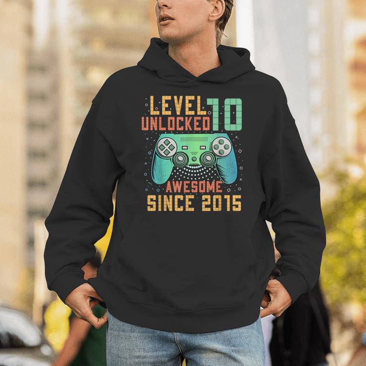 Level 10 Unlocked 10Th Birthday 10 Year Old Boy Gaming Hoodie | Mazezy