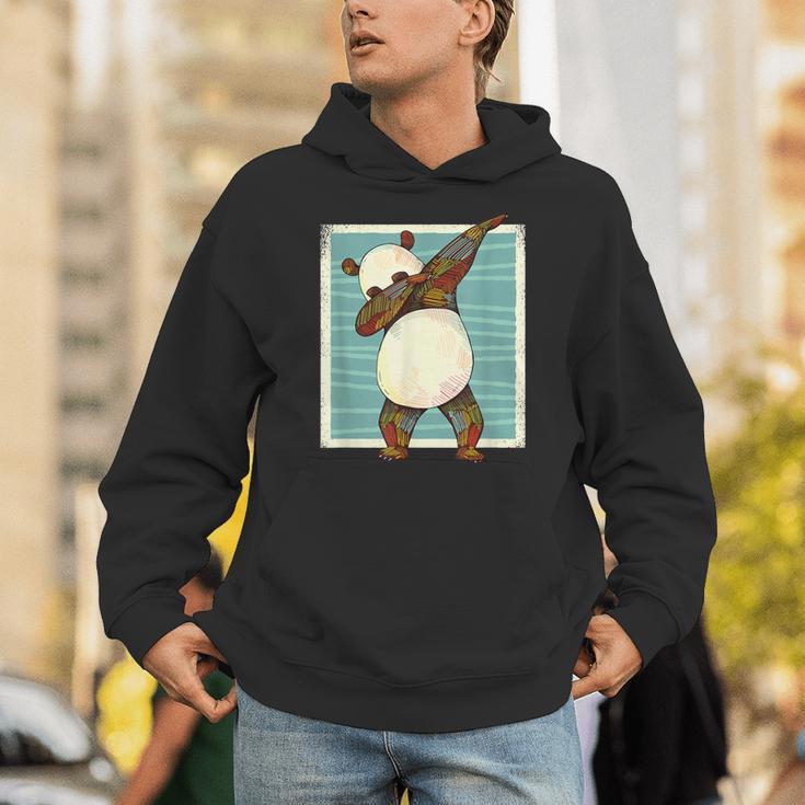 Panda Bear Doing a Dab Dance Move In Pencil Drawing Style Unisex Hoodie ...