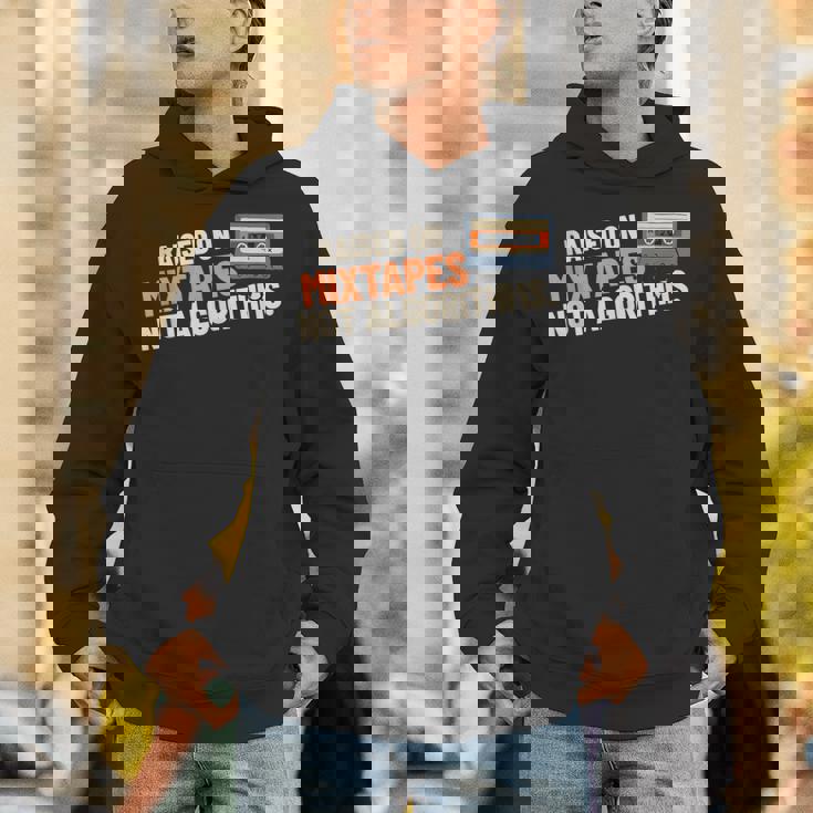 Raised On Mixtapes Not Algorithms Millennials Gen X Retro Hoodie | Mazezy