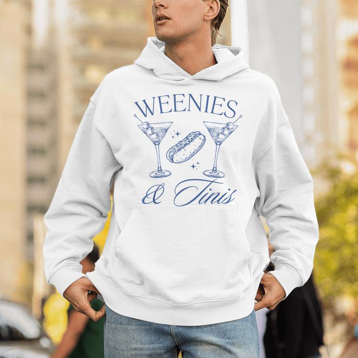 Weenies And Tinis Hot Dogs With Martini Cocktail Party Hoodie - Monsterry