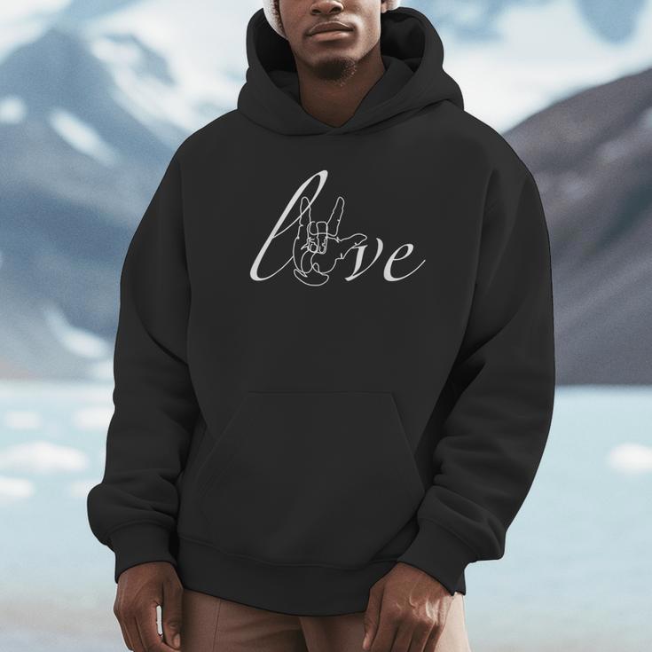 ASL American Sign Language Love Unisex Hoodie - Monsterry