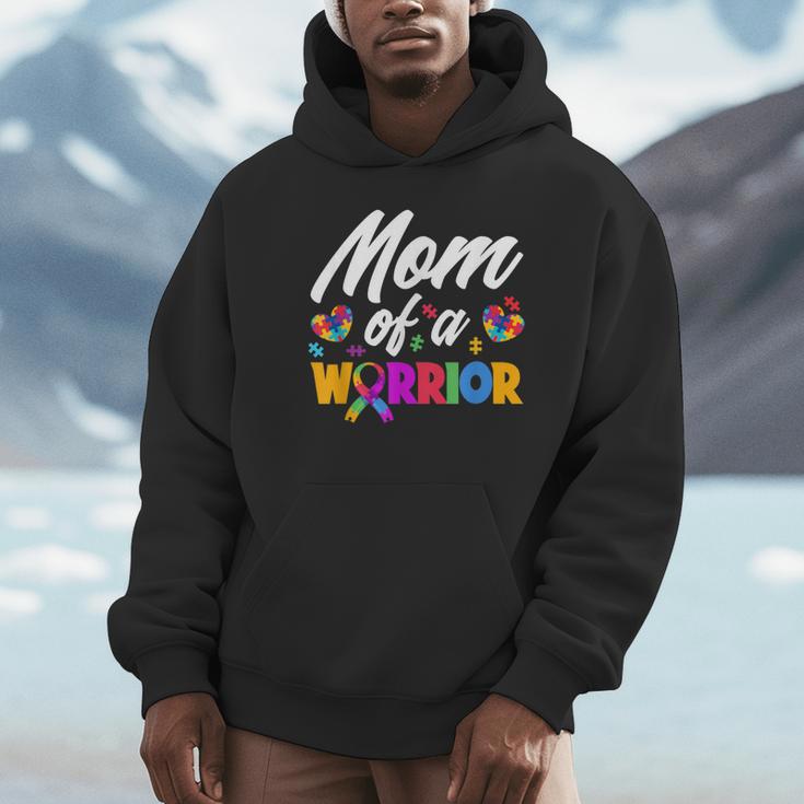 Mom Of A Warrior Autistic Son Daughter Proud Autism Mom Unisex Hoodie ...