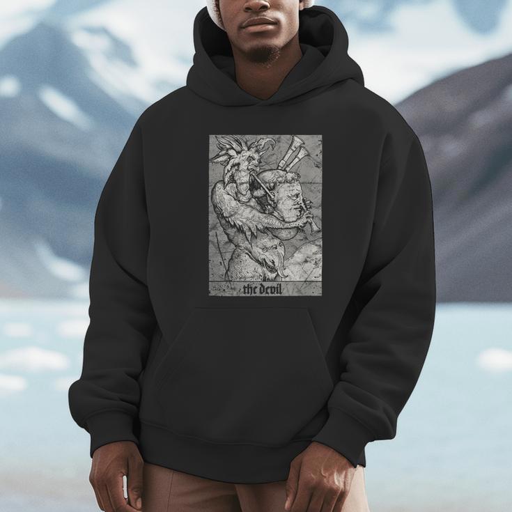Vintage Occult The Devil Tarot Card Satanic Horror Grunge Unisex Hoodie ...