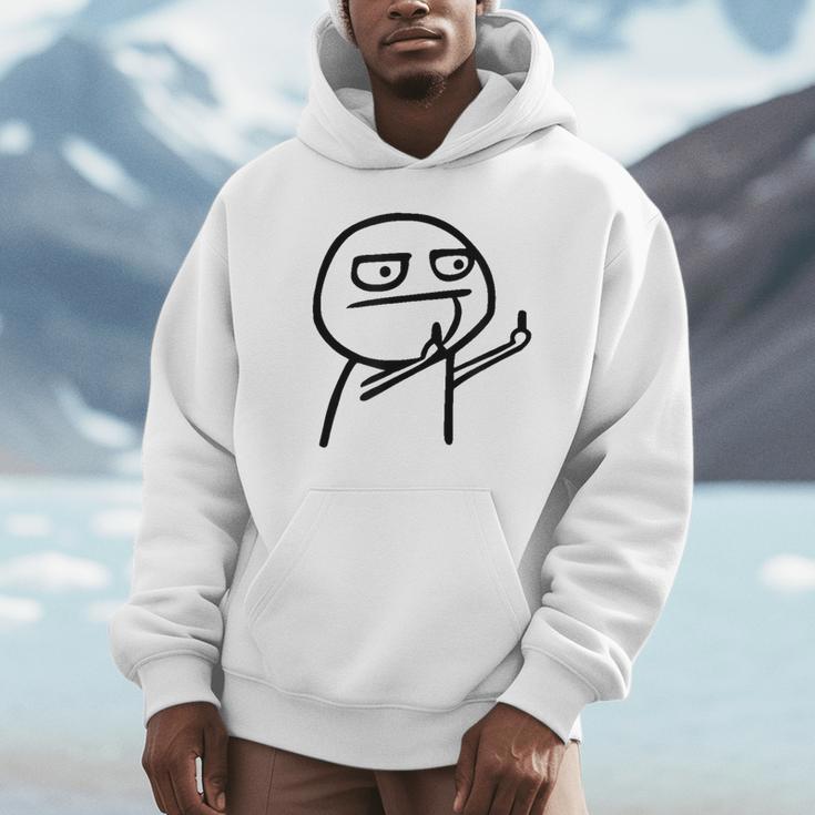 Bad Stick Figure Shows Middle Finger Man T-Shirt Unisex Hoodie - Monsterry