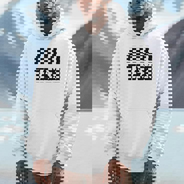 Taxi Word Cab Driver Employee Checkered Uniform Unisex Hoodie - Monsterry