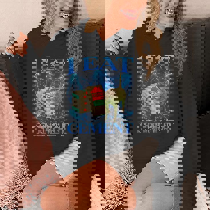 I Eat Cement Cat Meme Internet Memes Memes Gen-Z Hoodie - Seseable