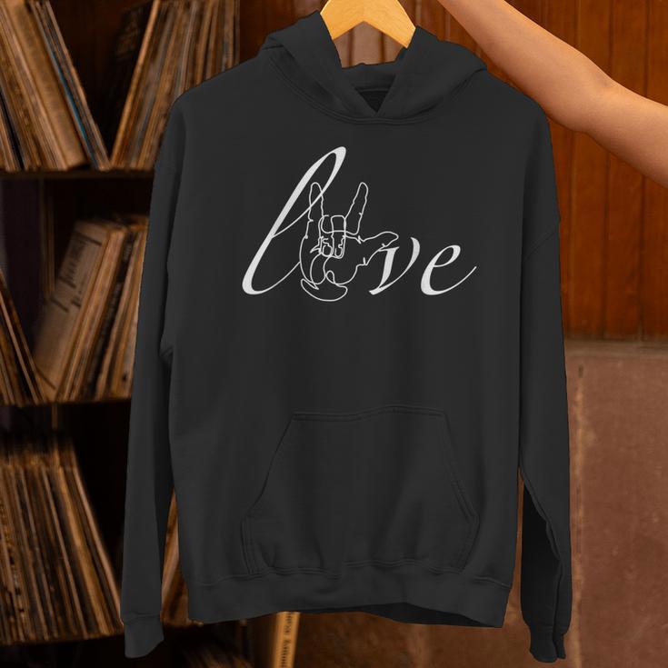 ASL American Sign Language Love Unisex Hoodie - Monsterry