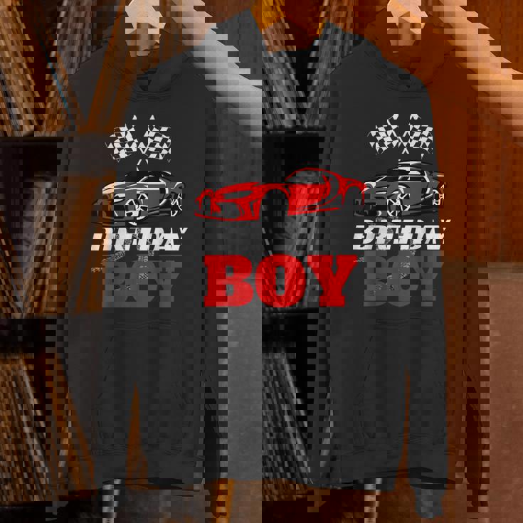 Birthday Boy Race Car Birthday Racing Driver Theme Party Hoodie - Monsterry