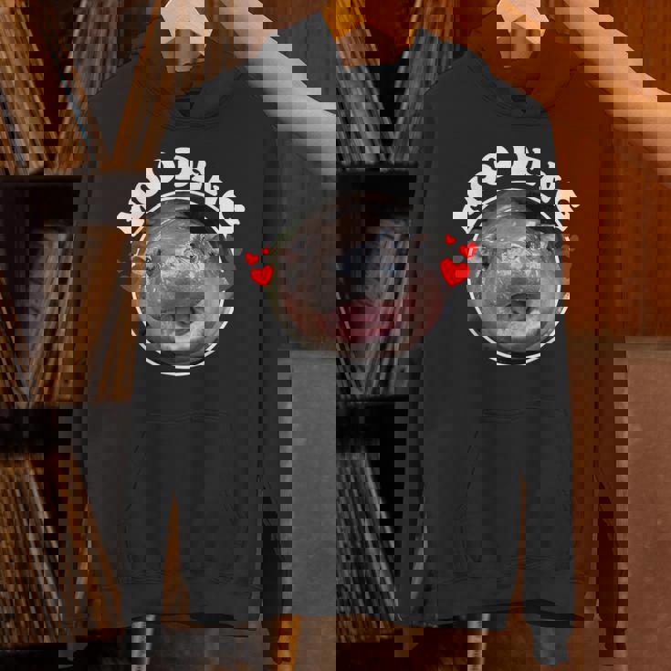 Cute Baby Hippo Moo Deng Bouncy Pig In Thai Hippopotamus Unisex Hoodie ...