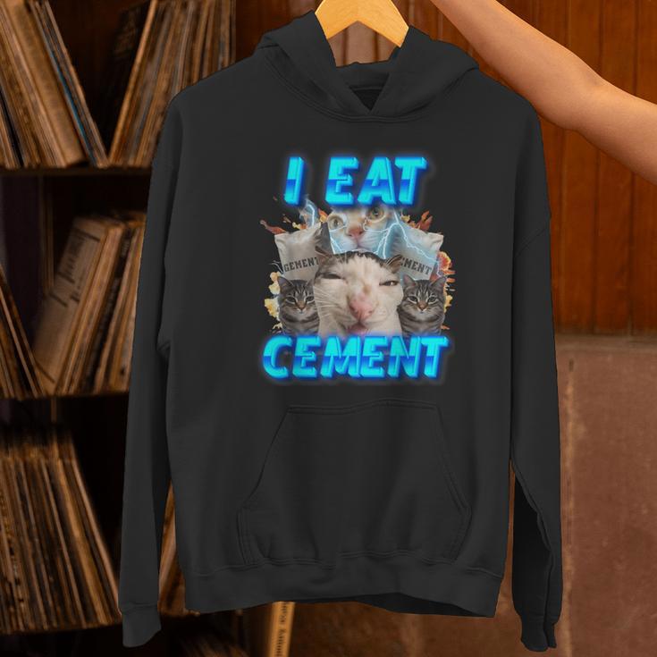 I Eat Cement Cat Meme – Unhinged Cringe Hoodie - Monsterry AU