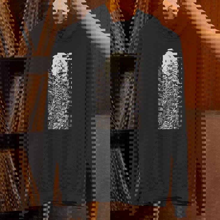 Giant Yokai Skeleton Aesthetic Edo Japan Ukiyo-E Art Unisex Hoodie ...