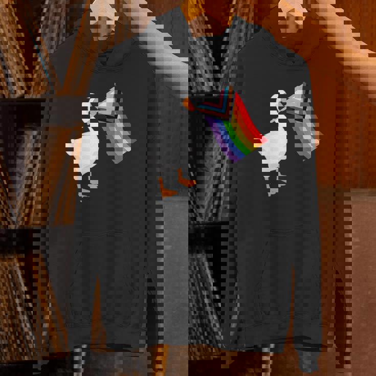 Goose New Inclusive Rainbow Pride Flag LGBTQIA Gay Pride Unisex Hoodie ...