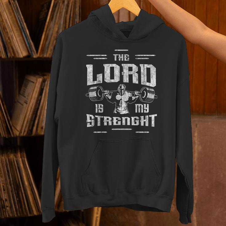 The Lord Is My Strength Faith Gym Workout Motivation Small Hoodie ...