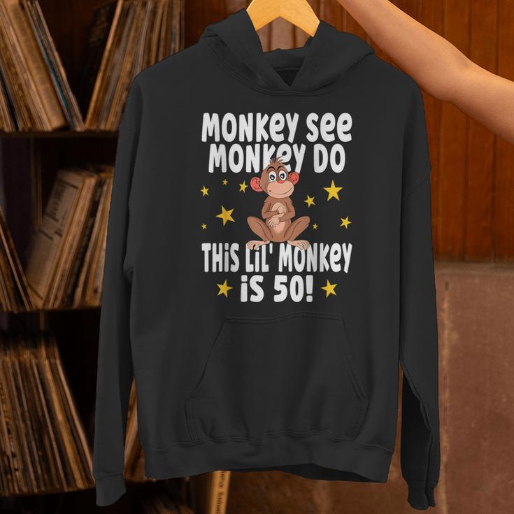 Monkey See Monkey Do 50 Year Old 50th Birthday Party Unisex Hoodie ...
