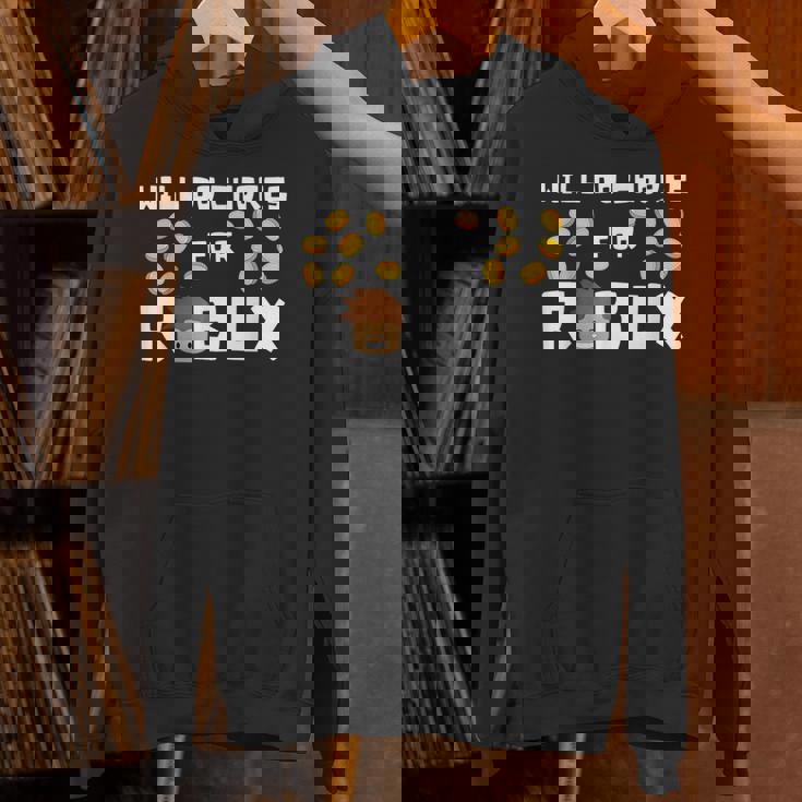 Noob And Professional Gamer Will Do Chores For Robux Boys Hoodie ...