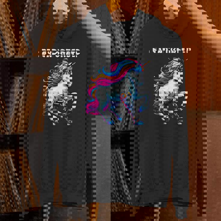 I Stand Corrected Amputee Bionic Prosthetic Leg Unicorn Unisex Hoodie ...