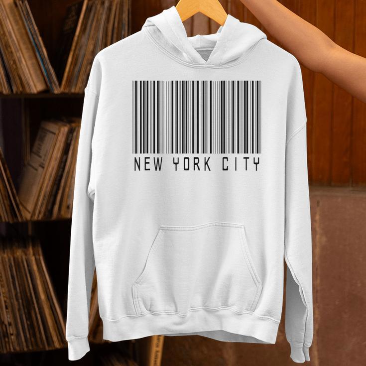 NYC New York City Bar Code Unisex Hoodie - Monsterry AU