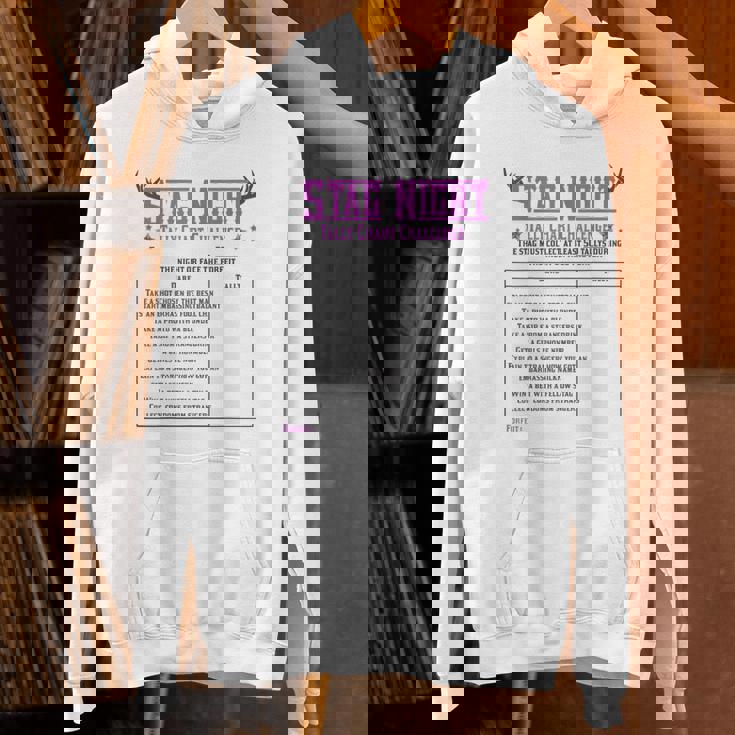 Stag Do Tally Chart Checklist Bachelor Party Dares Game Unisex Hoodie ...