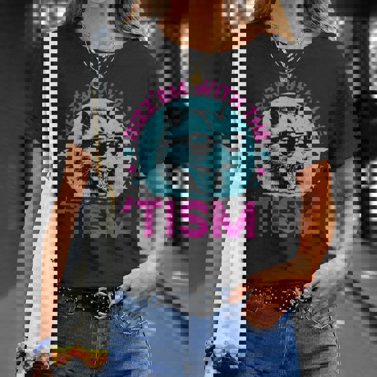 Autism Raccoon Joke Rizz Em With The Tism Meme Autism T-Shirt - Monsterry