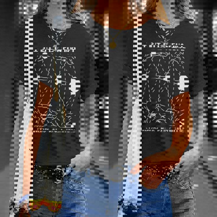 I Build Neural Networks Robotics AI Robot Engineering T-Shirt - Monsterry