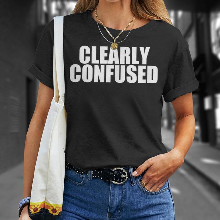 Clearly Confused Is A Fun Oxymoron For Men Women To Wear T-Shirt ...