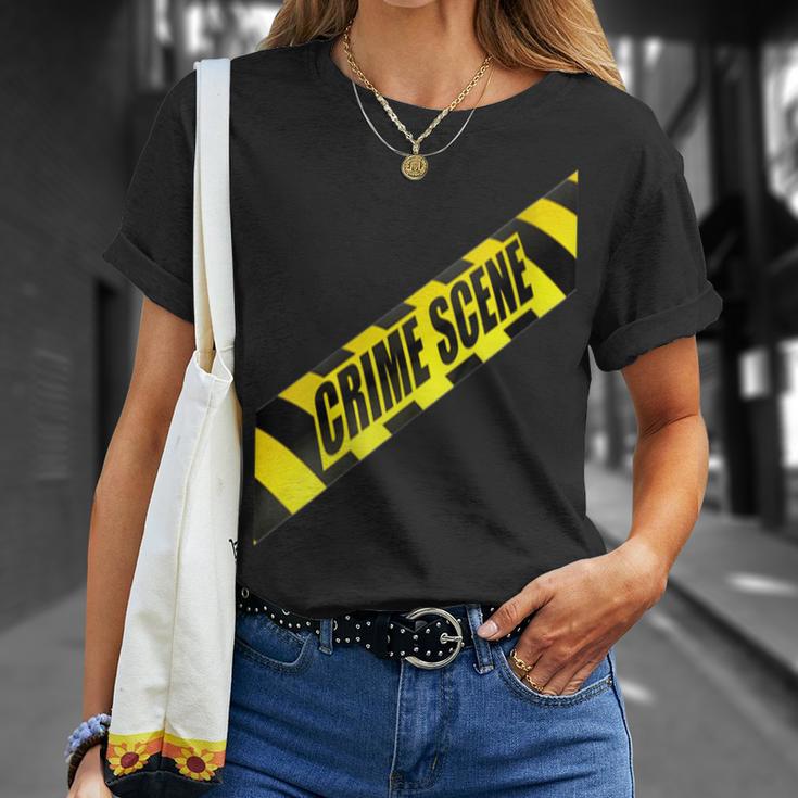 Crime Scene Forensic Tape Police Science Investigator T-Shirt - Monsterry