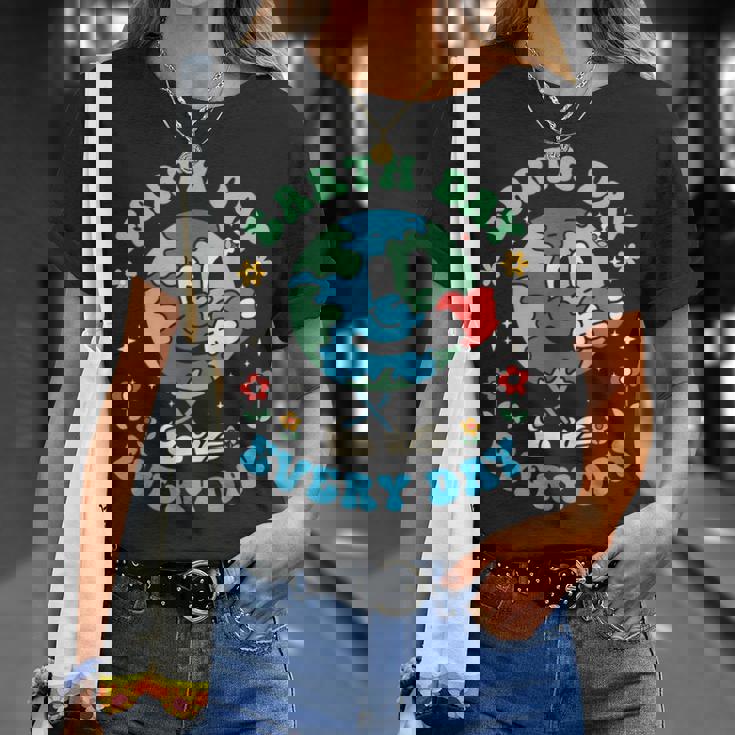 Earth Day Every Day Cute Planet Happy Earth Day Girls T-Shirt | Mazezy