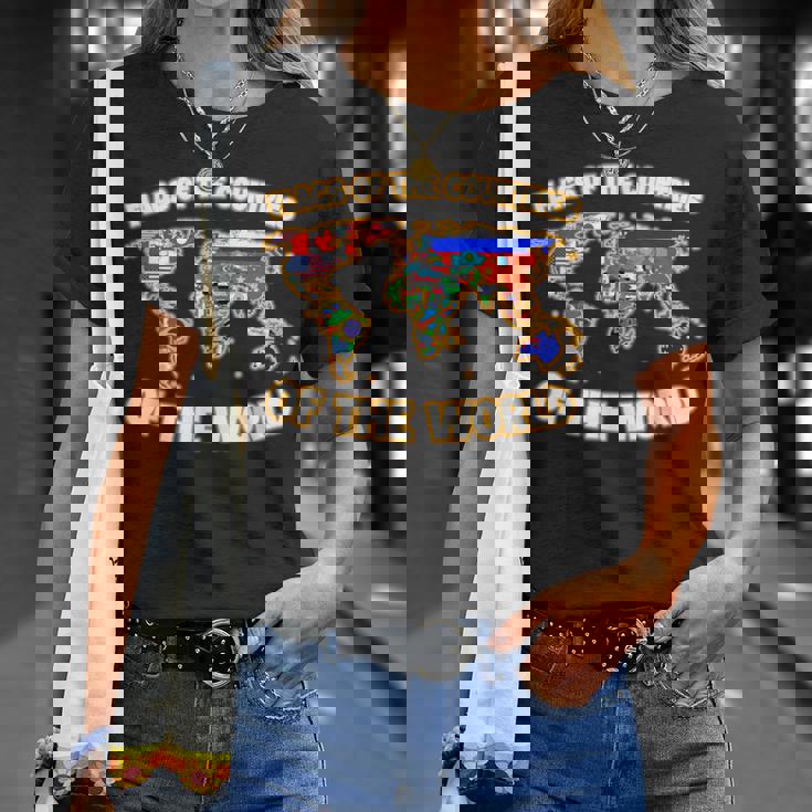 Flags Of The Countries Of The World Map International T-Shirt - Monsterry AU